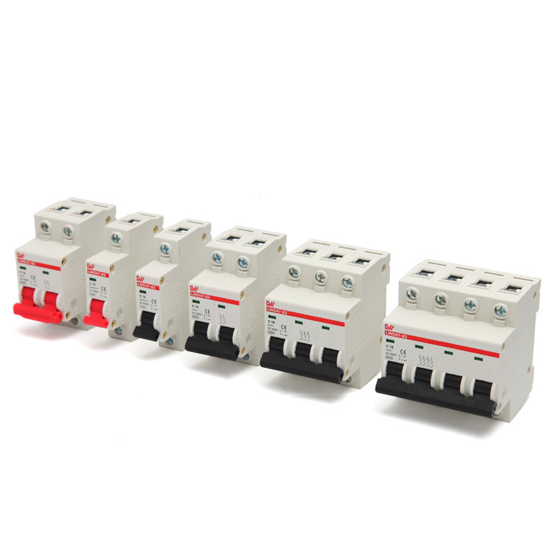 C45 DZ47 1P 2P 3P 4P 3kA 6KA 220V MCB 6 Amp Curve C