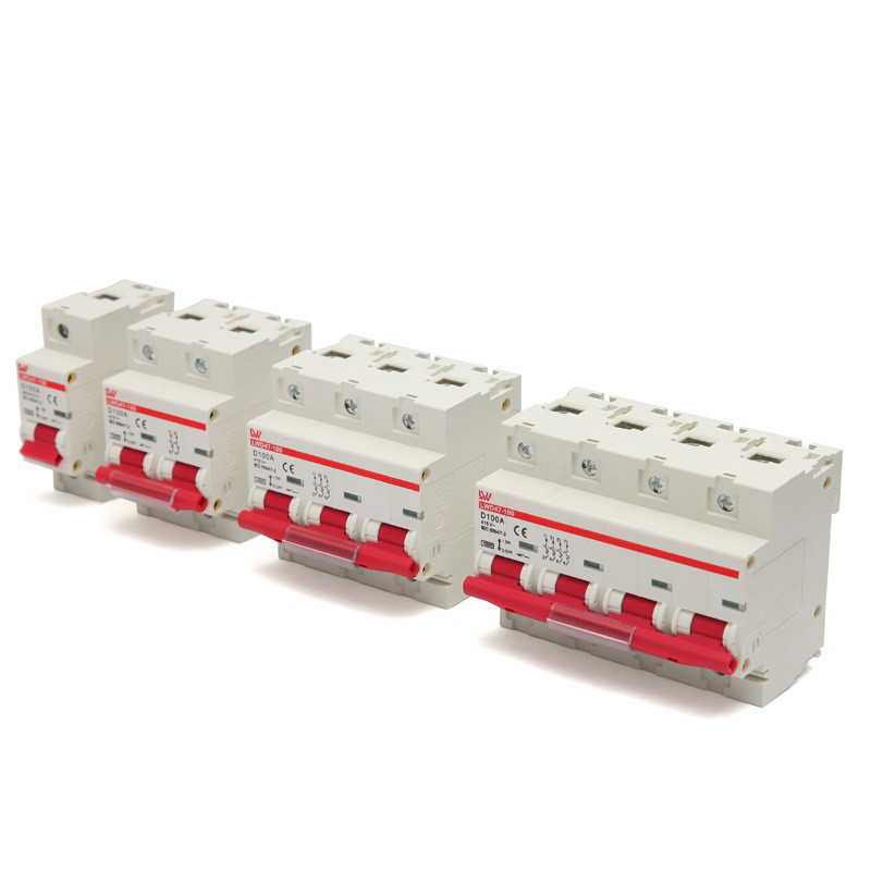 Thermal Magnetic 1P 2P 3P 4P Mcb Circuit Breaker NC100 125A 10kA D Curve